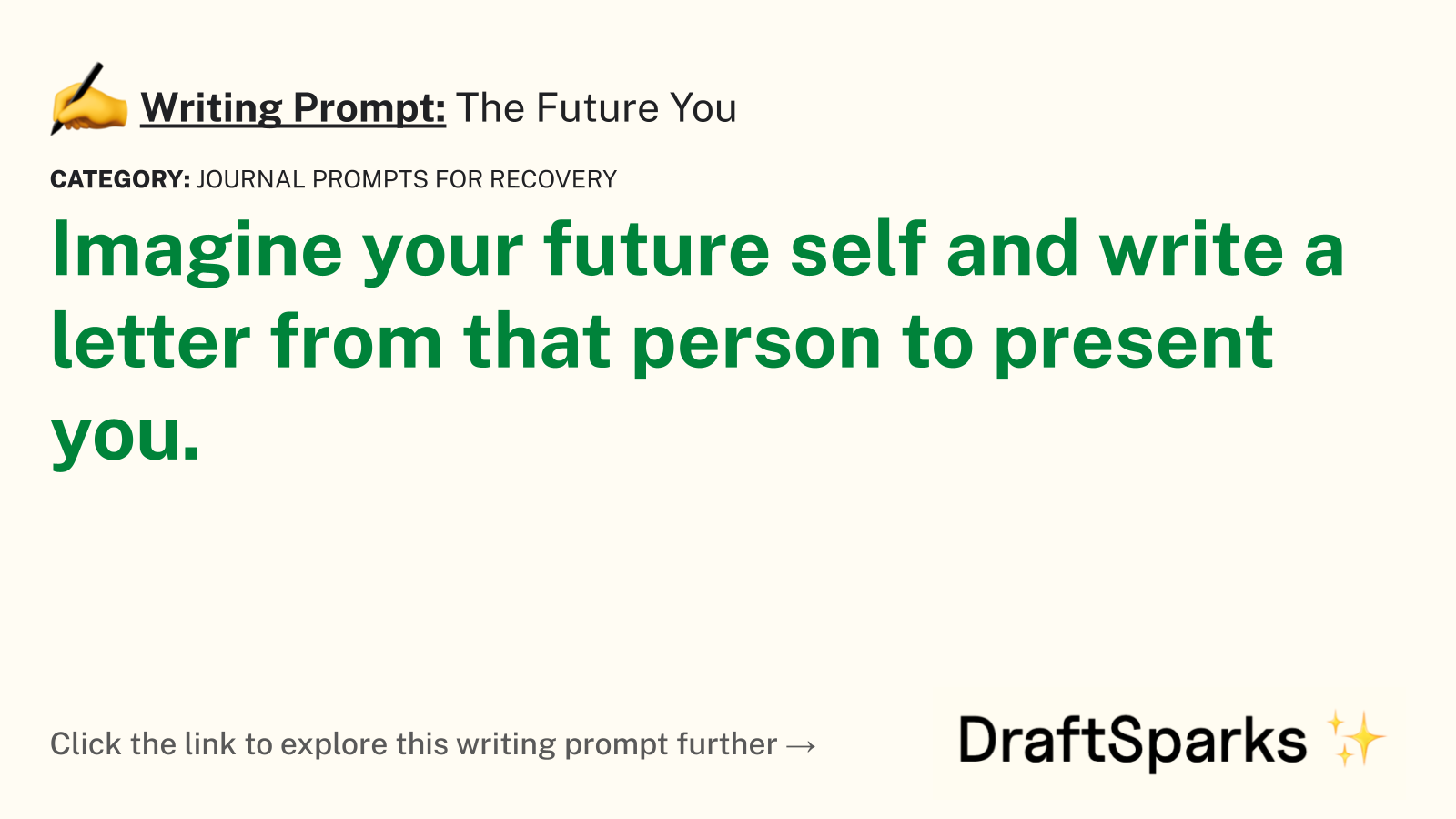 Writing Prompt: The Future You • DraftSparks
